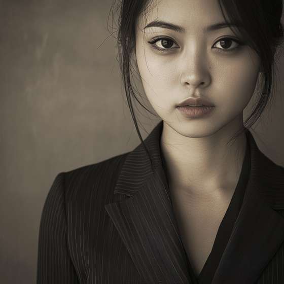 手机用户6195的文生图作品《亚洲女孩，西装职业照，气》 - 新片场AI创作