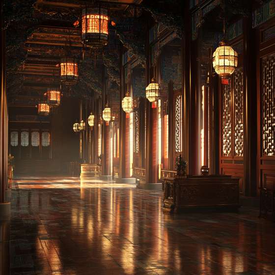 John Guan的文生图作品《明朝 宫殿内 动画》 - 新片场AI创作