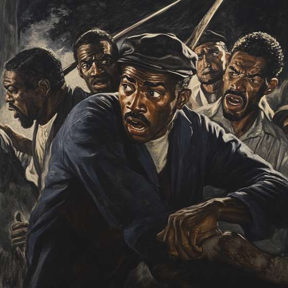 SYYYY的文生图作品《黑人挨打》 - 新片场AI创作