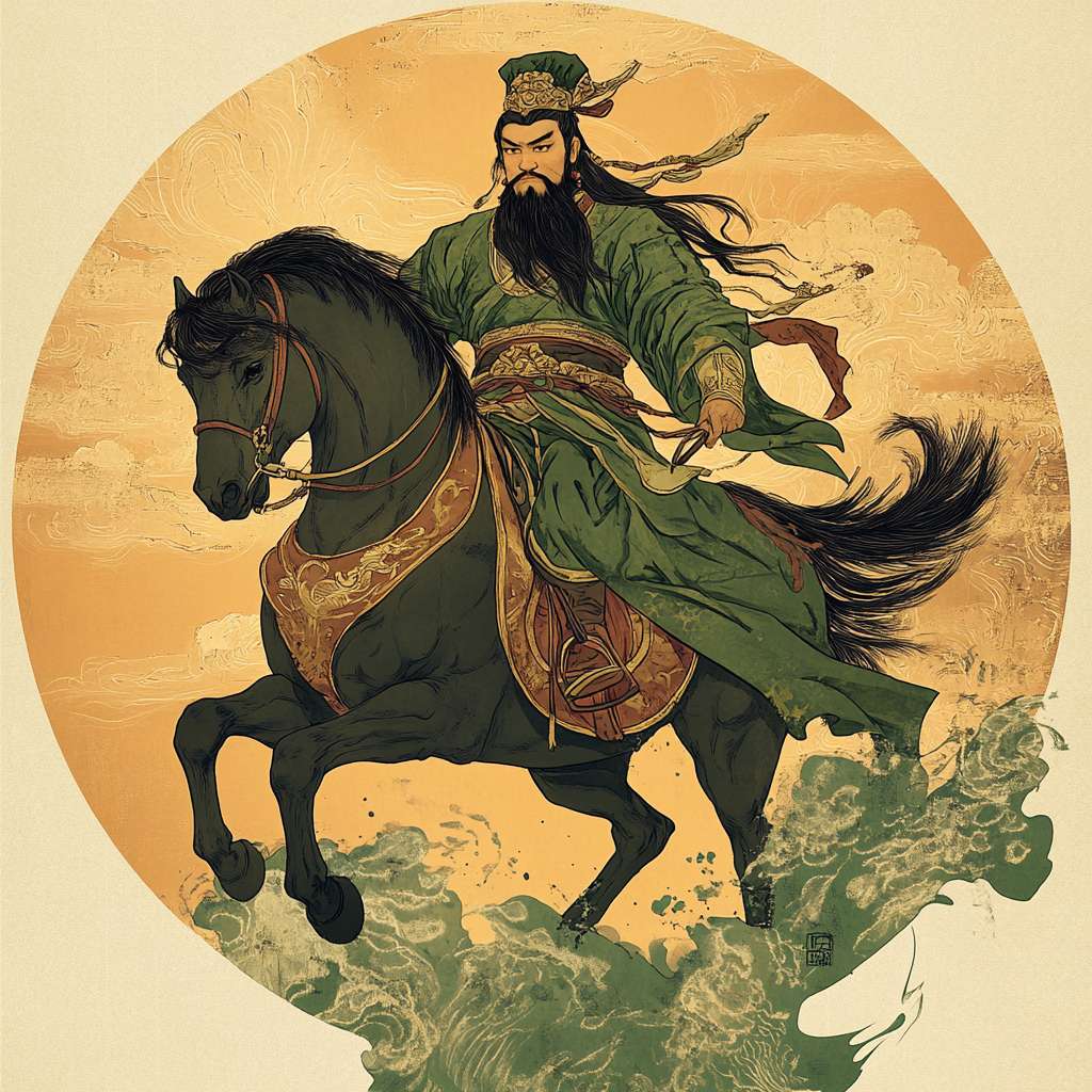 John Guan的文生图作品《关羽骑马》 - 新片场AI创作