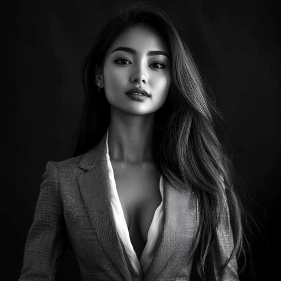 手机用户6195的文生图作品《亚洲女孩，西装职业照，古》 - 新片场AI创作