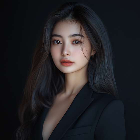 手机用户6195的文生图作品《亚洲女孩，西装职业照，古》 - 新片场AI创作