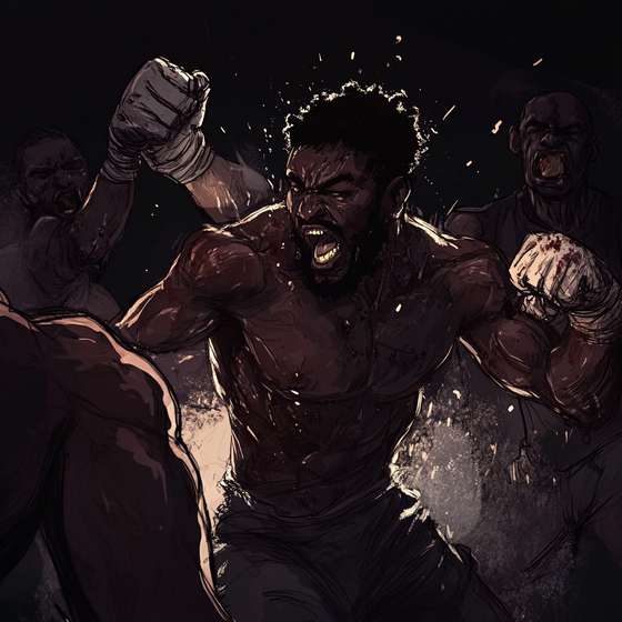SYYYY的文生图作品《黑人挨打》 - 新片场AI创作
