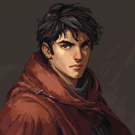 可爱正源儿的文生图作品《人物像素画。游戏立绘风格》 新片场ai创作