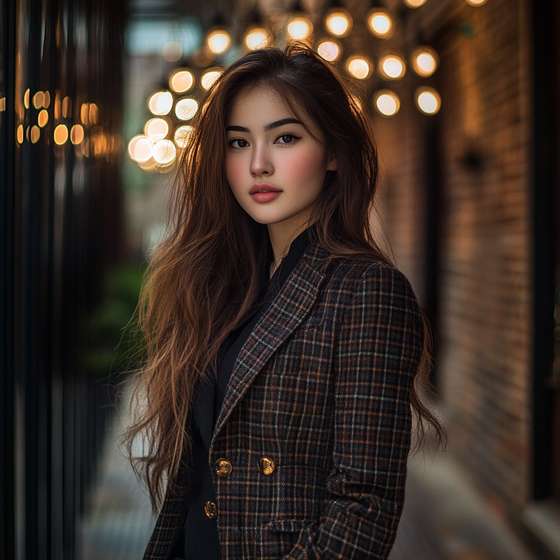 手机用户6195的文生图作品《亚洲女孩，西装职业照，古》 - 新片场AI创作