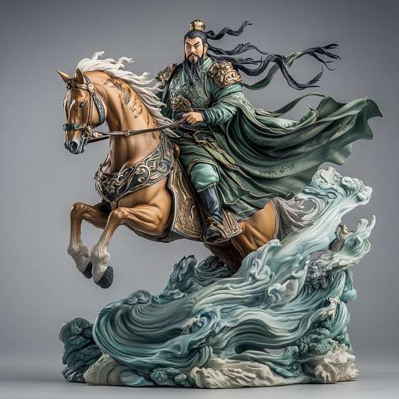 John Guan的文生图作品《关羽骑马》 - 新片场AI创作