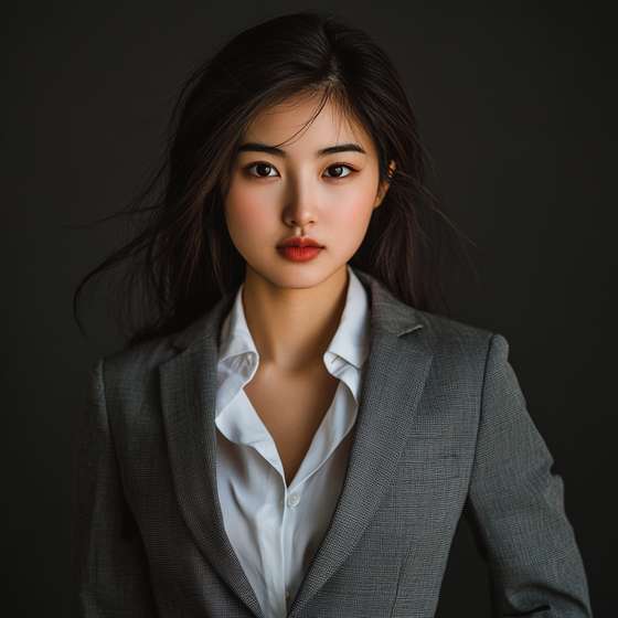 手机用户6195的文生图作品《亚洲女孩，西装职业照，气》 - 新片场AI创作