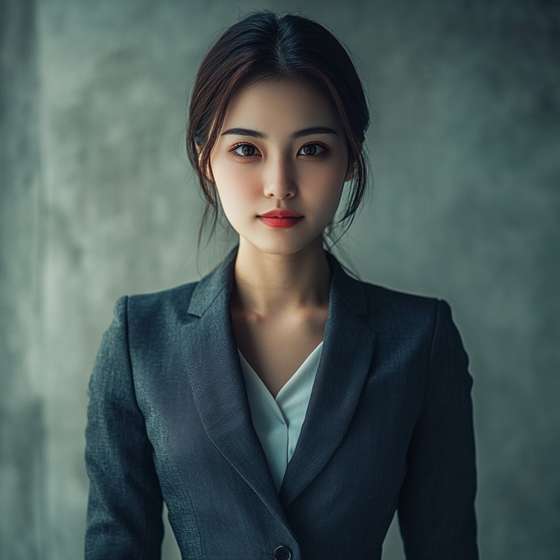 手机用户6195的文生图作品《亚洲女孩，西装职业照，气》 - 新片场AI创作